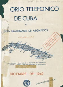 Cuban Phonebooks: 1949, 1958 & 1959 - Cuba Research Project